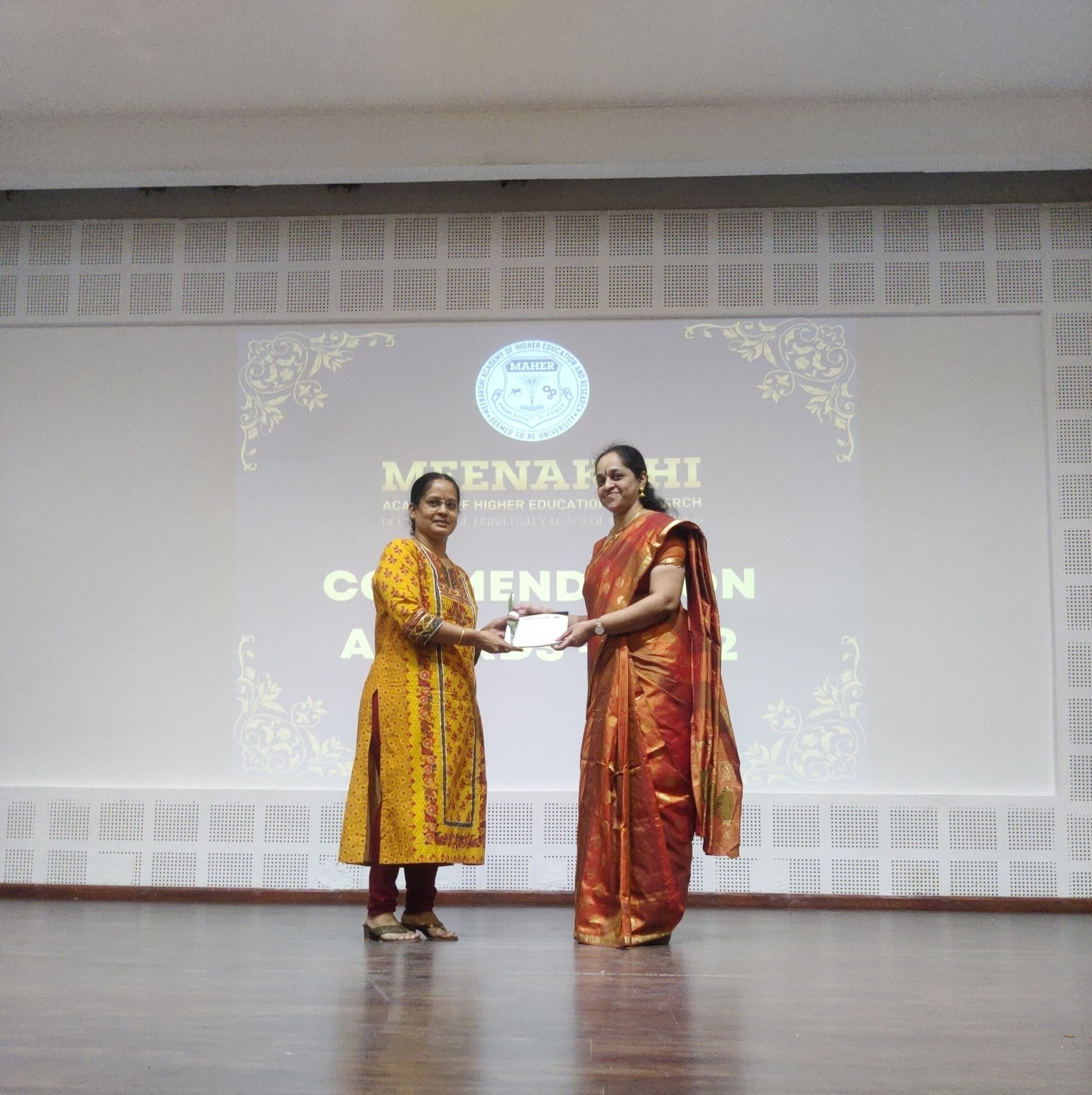 Commendation awards & incentives for faculty members – MAHER