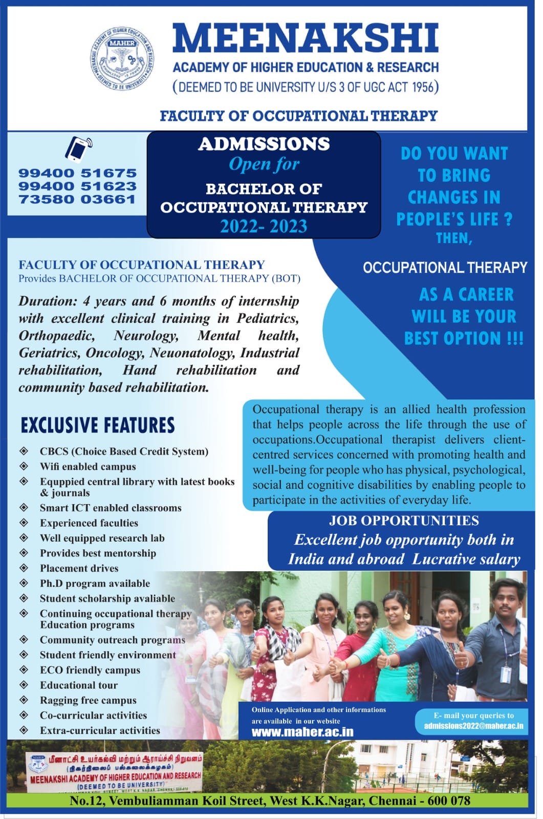 FOT Admission – MAHER