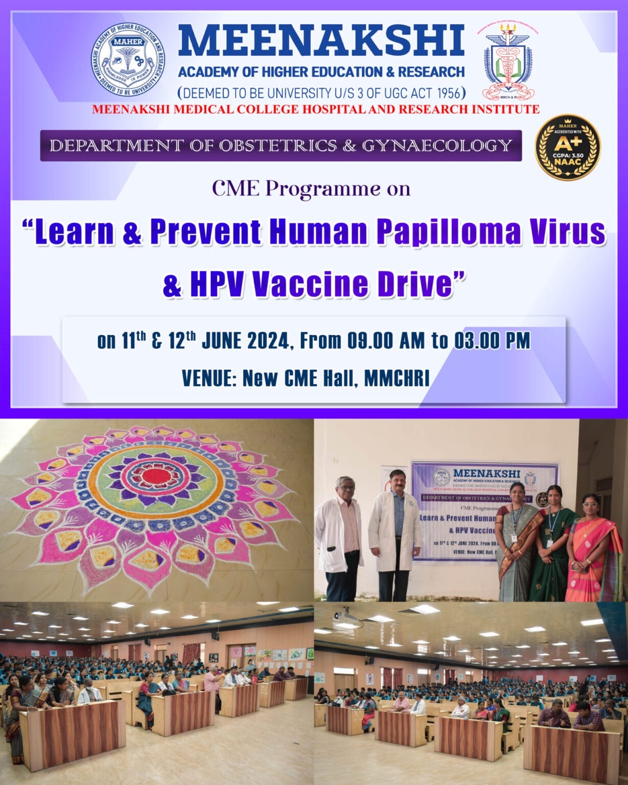 CME on HPV and Vaccine Event – OBG 2024 – MAHER
